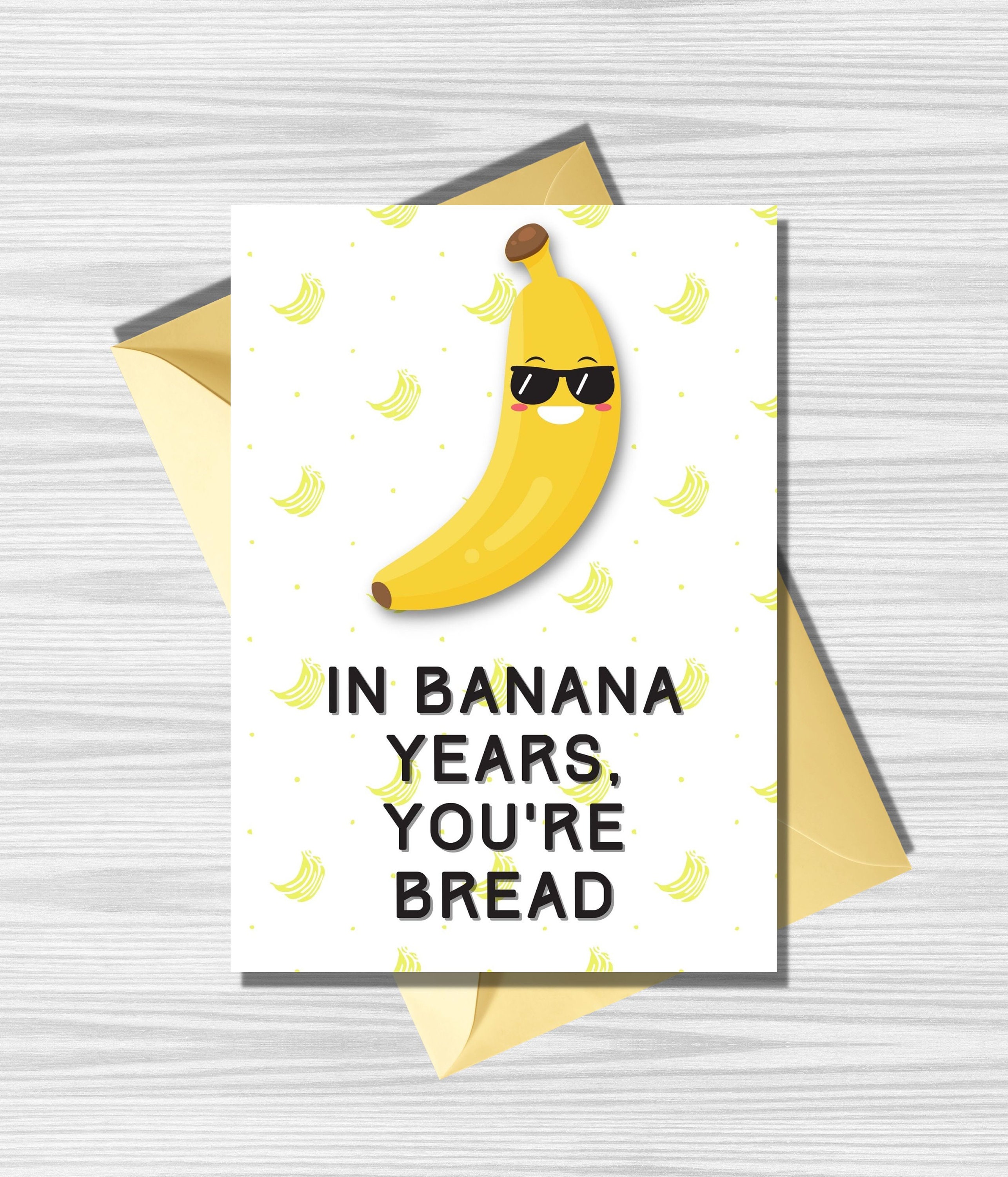 Fun Banana Birthday Greeting Card - Etsy