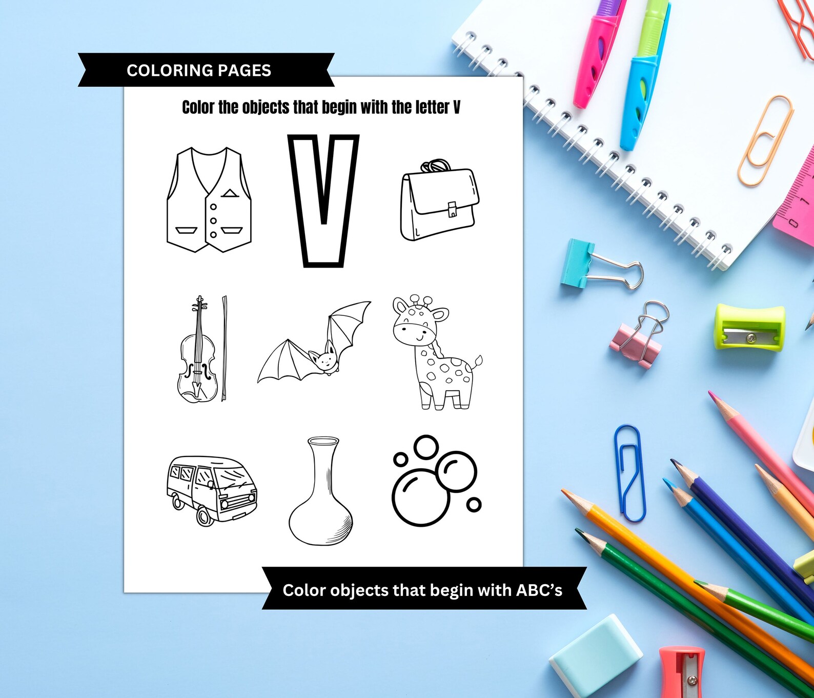 ABC Coloring Worksheets for Toddlers, Preschoolers and Homeschool - Etsy