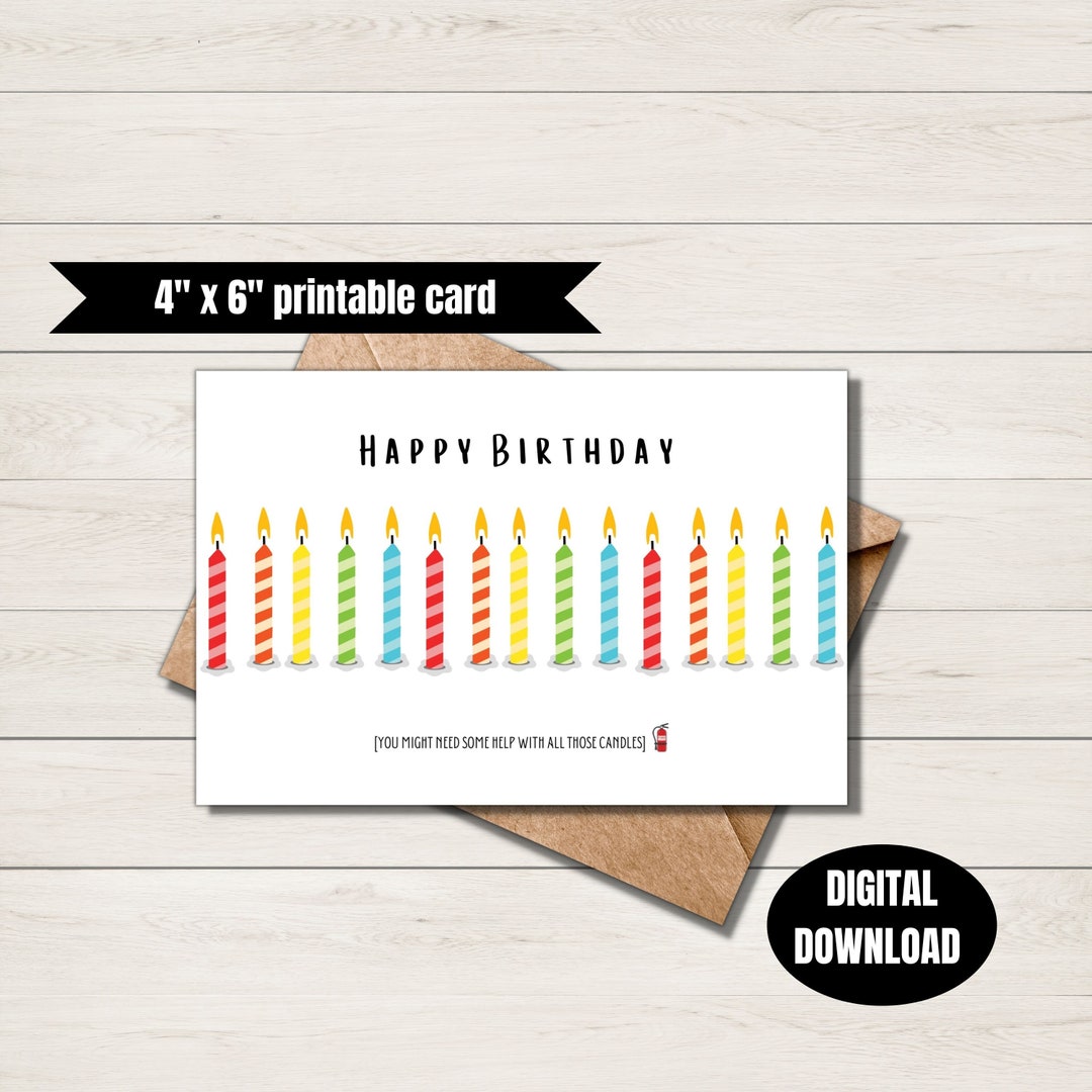 Funny Fire Hazard Birthday Card - Etsy