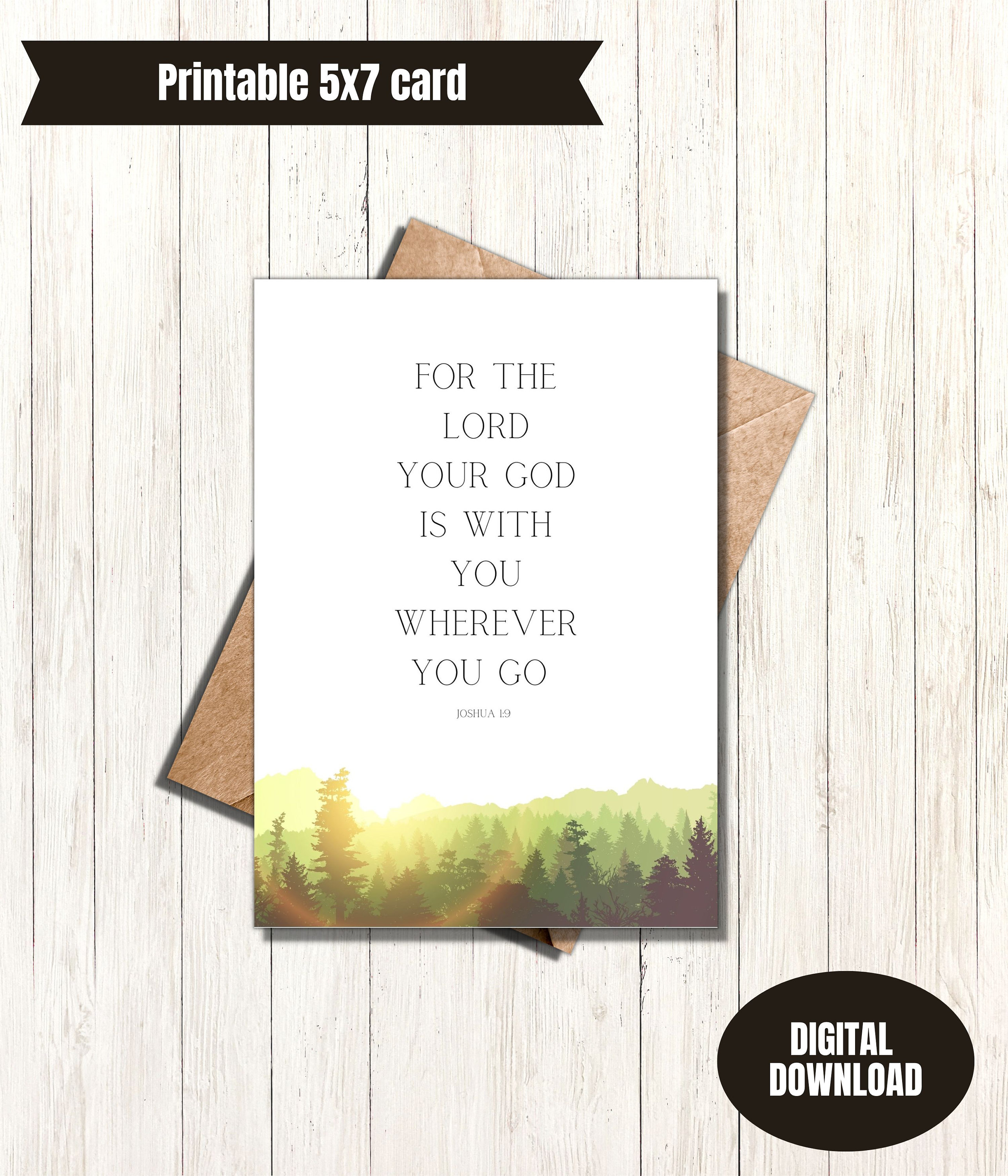 Travel Card, Moving Card, Religious Card, Printable Greeting Card ...
