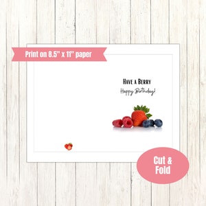 Have a Berry Happy Birthday Printable Greeting Card - Etsy