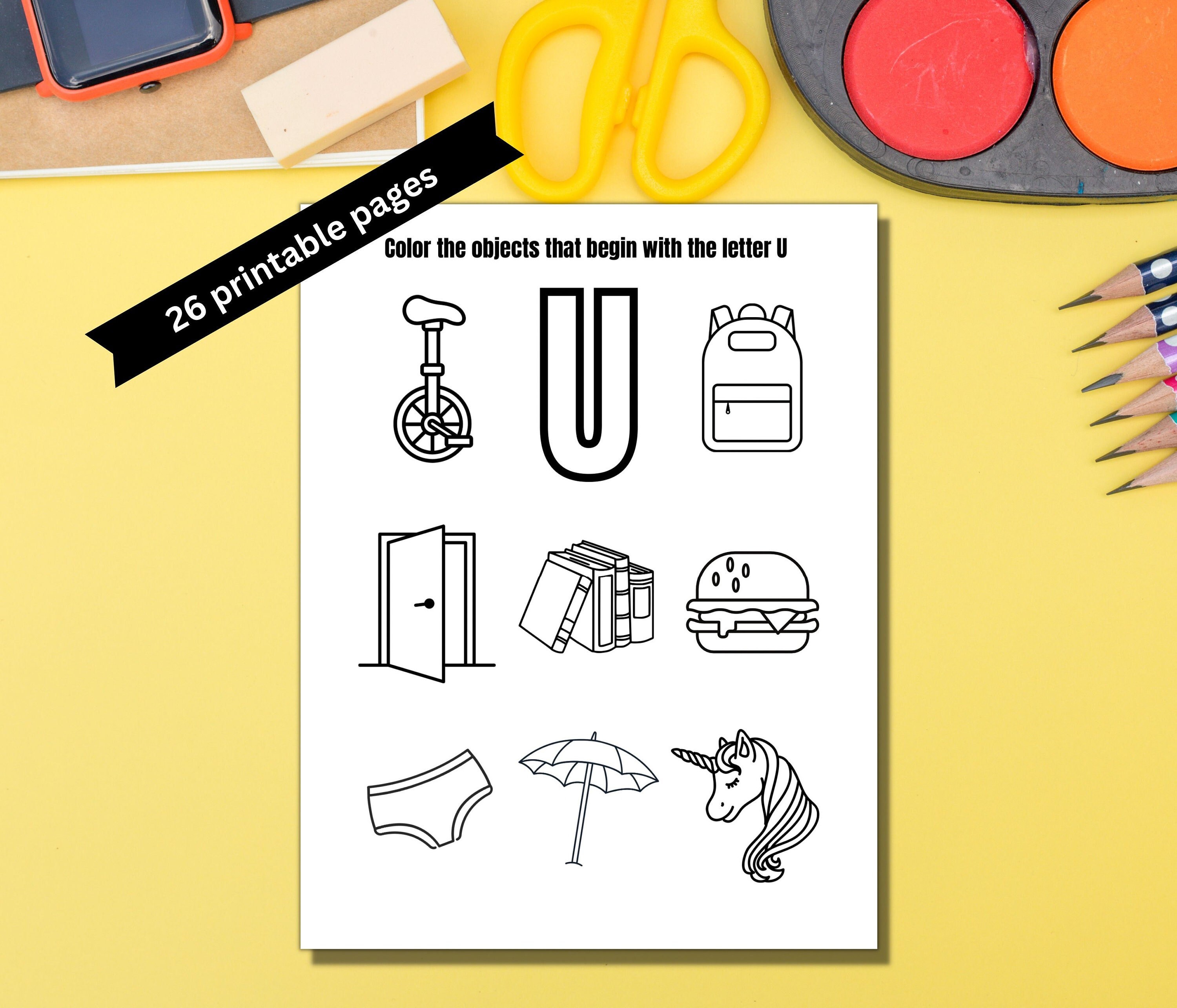 ABC Coloring Worksheets for Toddlers, Preschoolers and Homeschool - Etsy