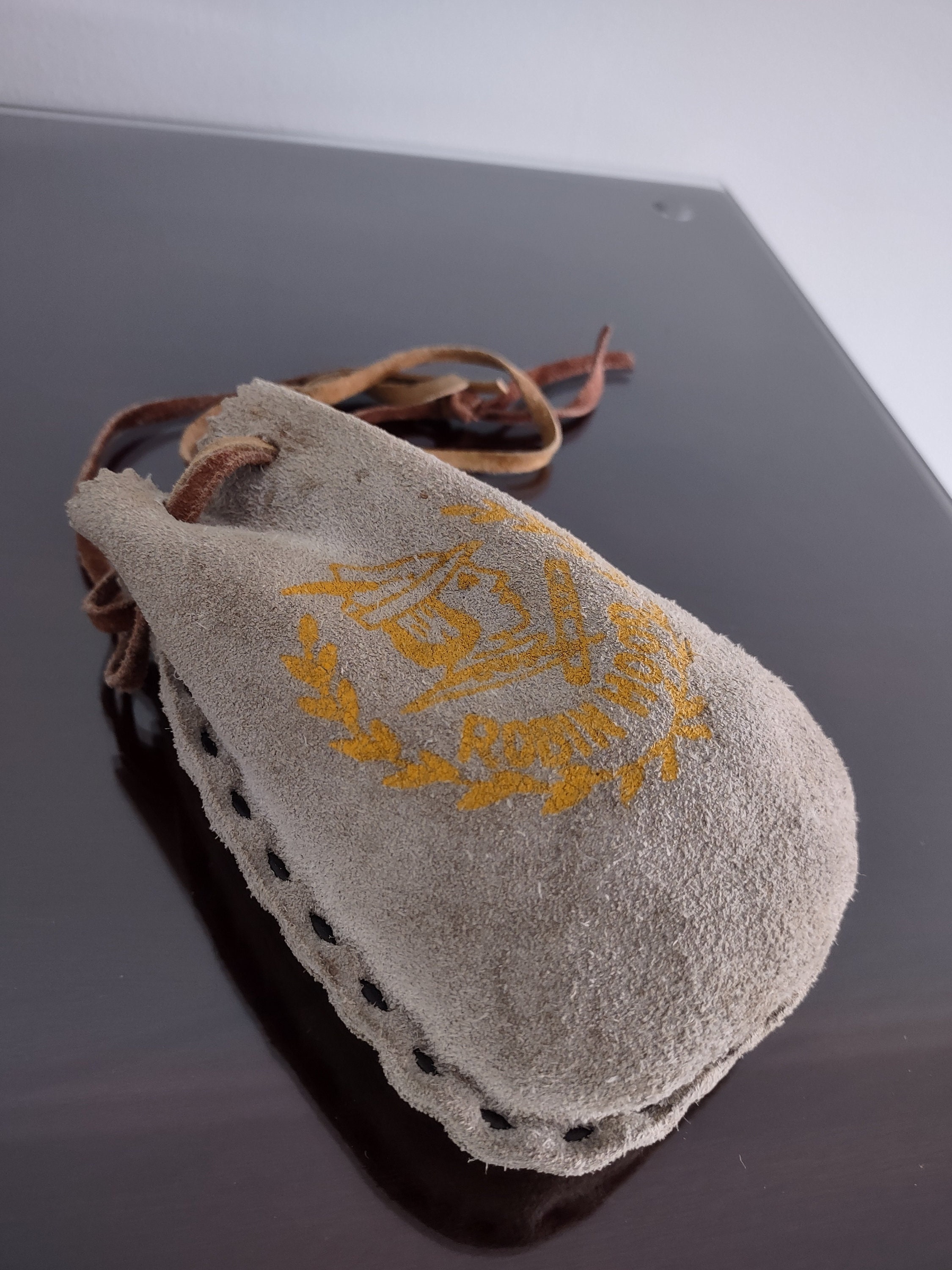 Vintage Robin Hood Grey Suede Pouch Bag 1960s - Etsy