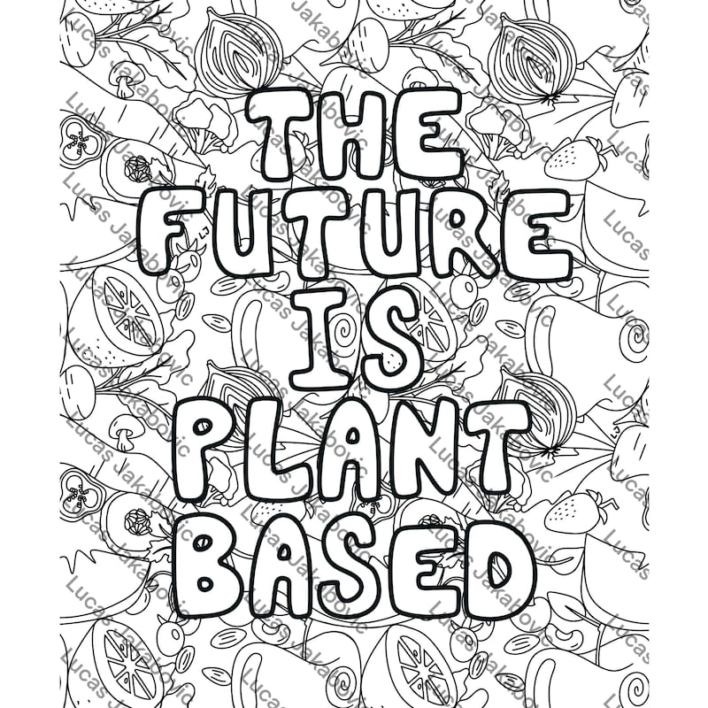 Vegan Colouring Book - Etsy