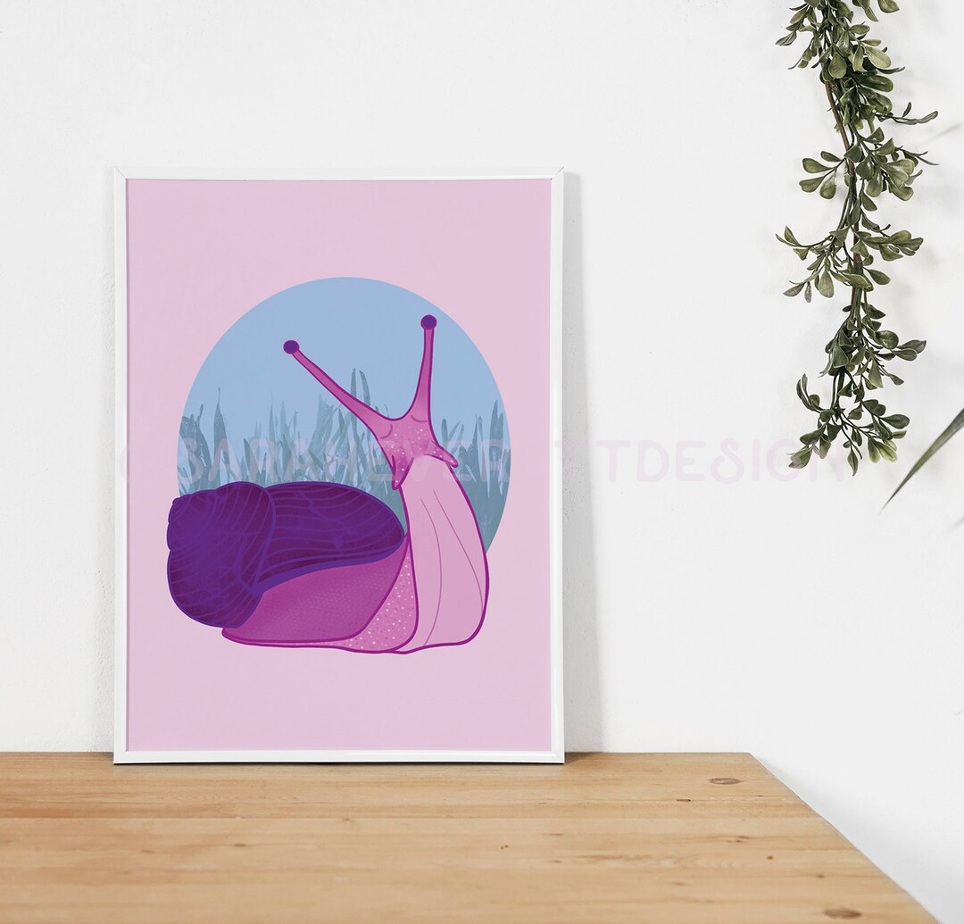 Happy Snail Friend Etymology Poster - Etsy
