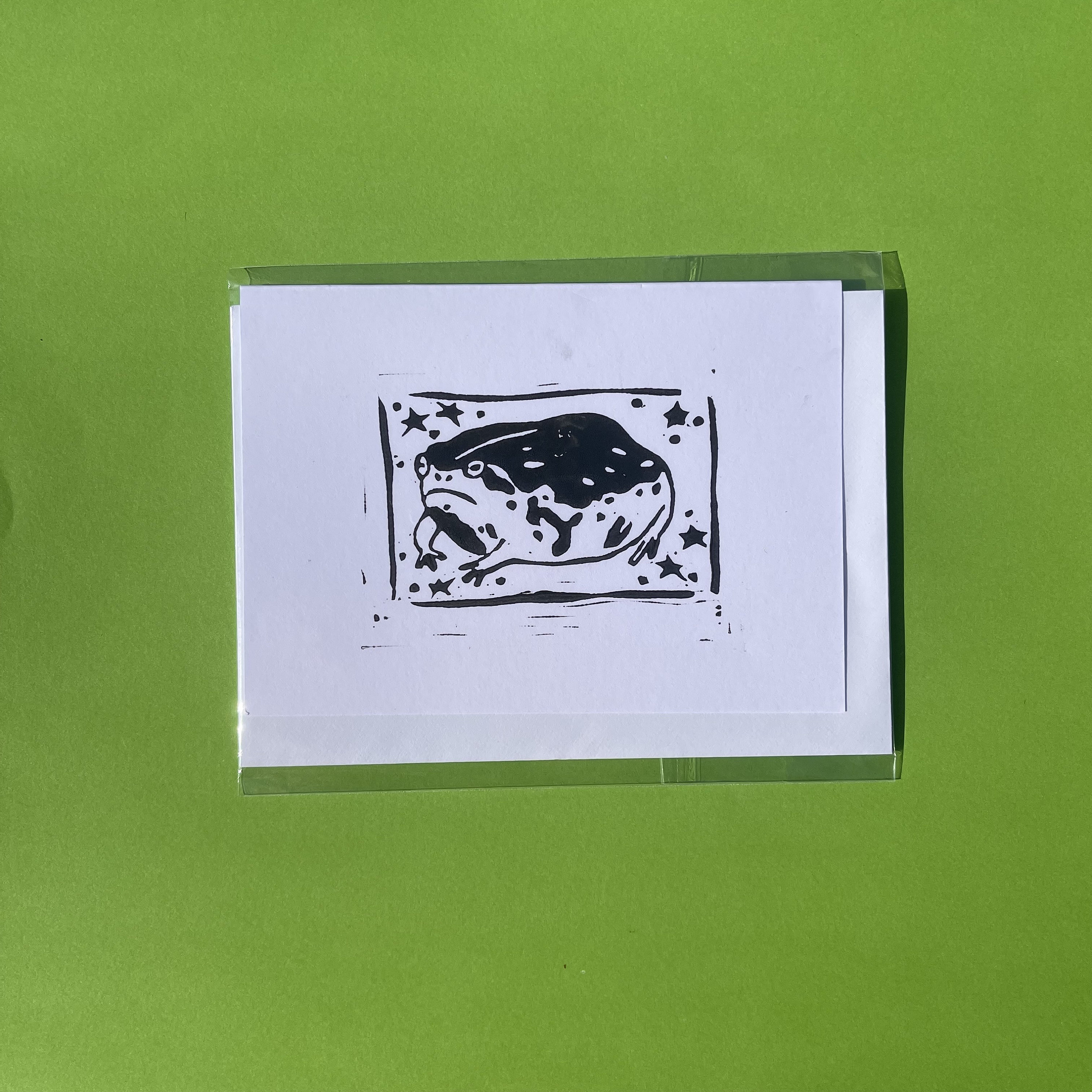 Hand Printed Desert Rain Frog Greeting Card - Etsy