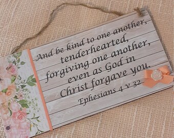 Bible Verse Plaque - Etsy UK