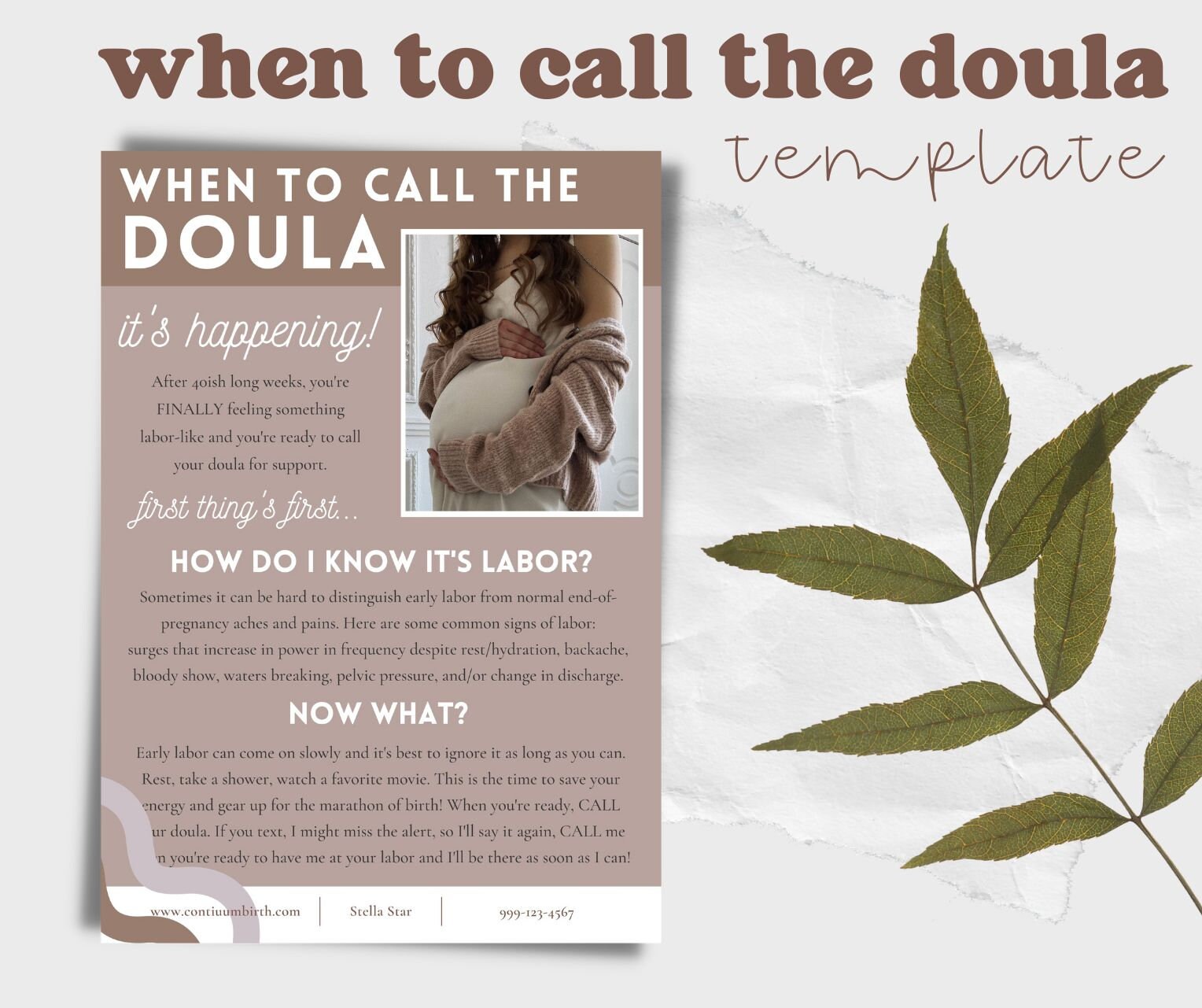 When to Call the Doula | When to Call the Midwife | When to Call the ...