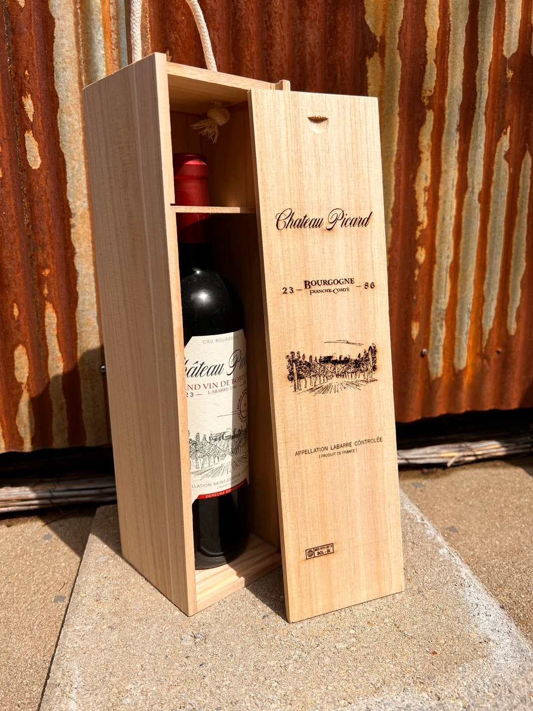 Chateau Picard Wine Box Inspired by Star Trek Picard Housewarming Gift ...
