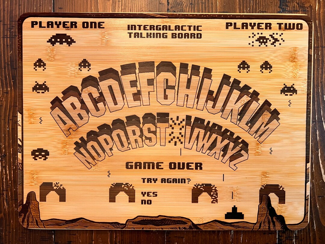 Ouija Spirit Board ‘space Invaders’ Charcuterie Cutting | Housewarming ...