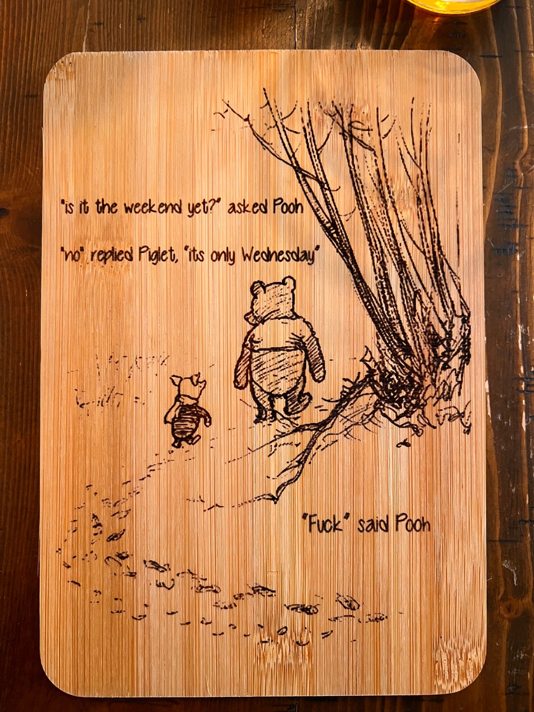 Pooh Bear Plaque - Weekend | WINNIE the POOH, EEYORE, Piglet, Tigger ...