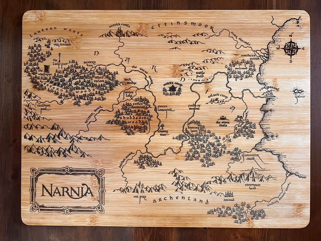 Map Inspired by Narnia Cutting Board Charcuterie | Housewarming Gift ...