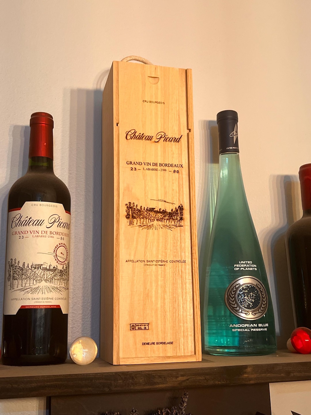 Chateau Picard Wine Box Inspired by Star Trek Picard | Housewarming ...