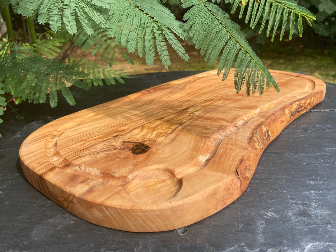 Large Olive Wood Charcuterie Board: Rustic Chopping Board, Serving ...
