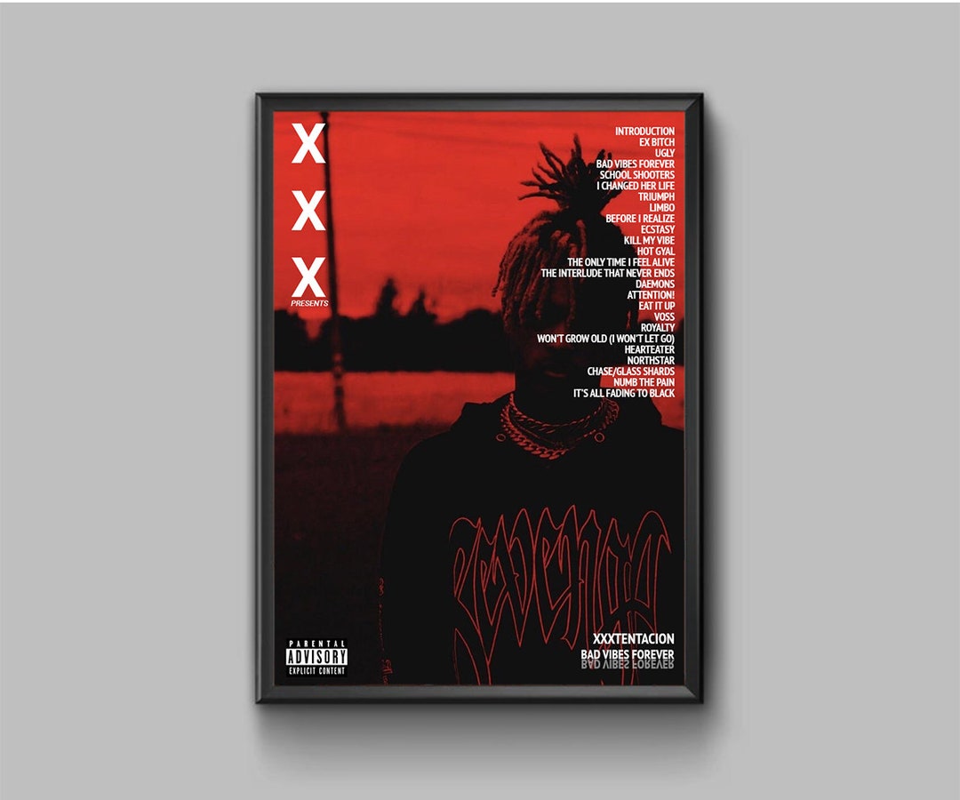 Xxxtentacion Bad Vibes Forever Album Cover Poster A5 A4 A3 Etsy