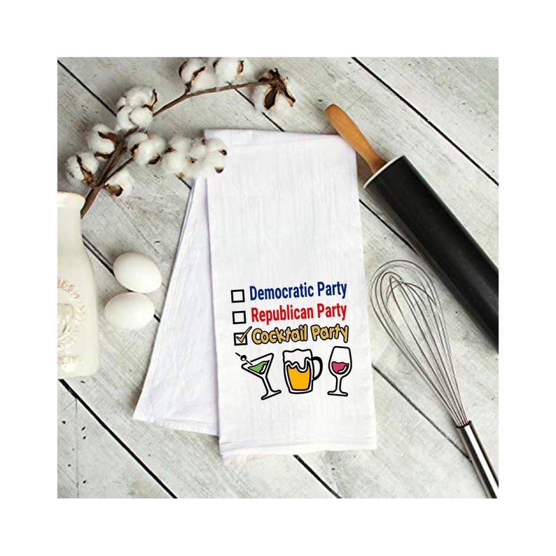 Voting Cocktail Party Flour Sack Kitchen Towel Humorous Gift - Etsy