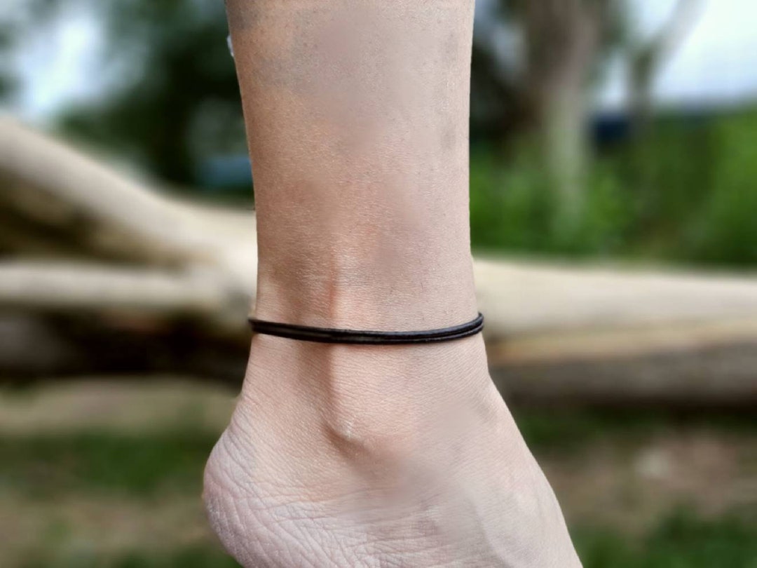 Cotton Anklet, Unisex Anklet, Minimal Anklet, Plain Anklet, Handmade ...
