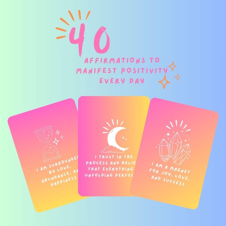 Manifest a Positive Mindset Every Day With 40 Vision Board Printables ...