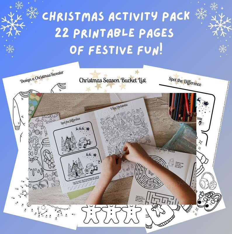 Christmas Activity Pack: Printable Games, Coloring Pages (digital ...
