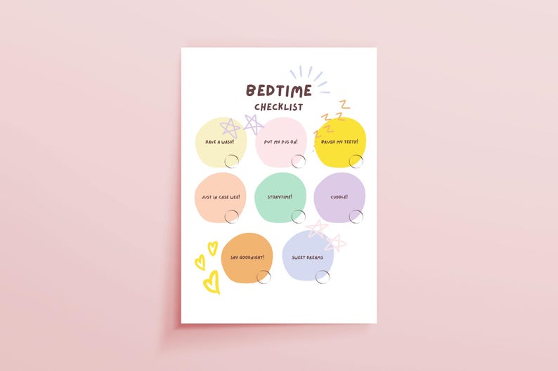 Kids Morning & Bedtime Routine Checklist: Editable Printable (PDF) - Etsy