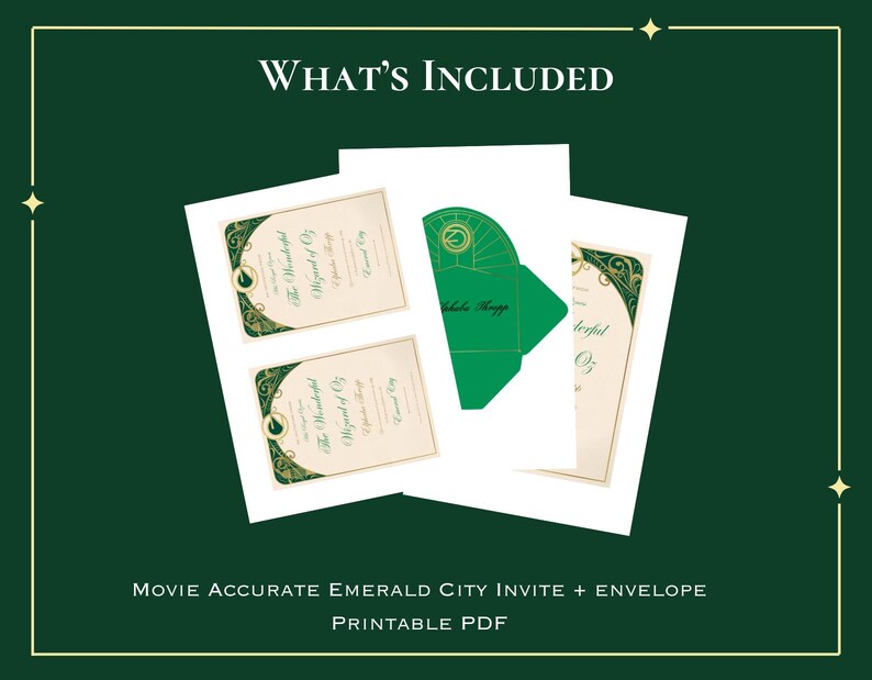 Wicked Elphaba Invite Emerald City Invitation Digital Download ...