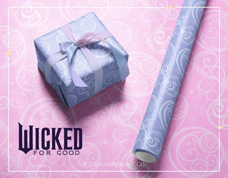 Glinda Wicked for Good Wrapping Paper | Glinda Blue Dress Gift Wrap ...