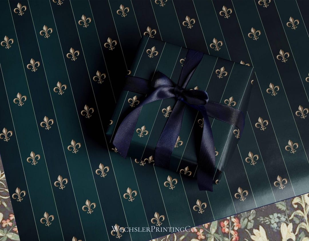 Emerald Green Elegant Wrapping Paper Medievalcore Gift Wrap Fantasy ...