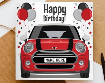 Mini Cooper S Car Front View Greetings Card Birthday Card - Etsy