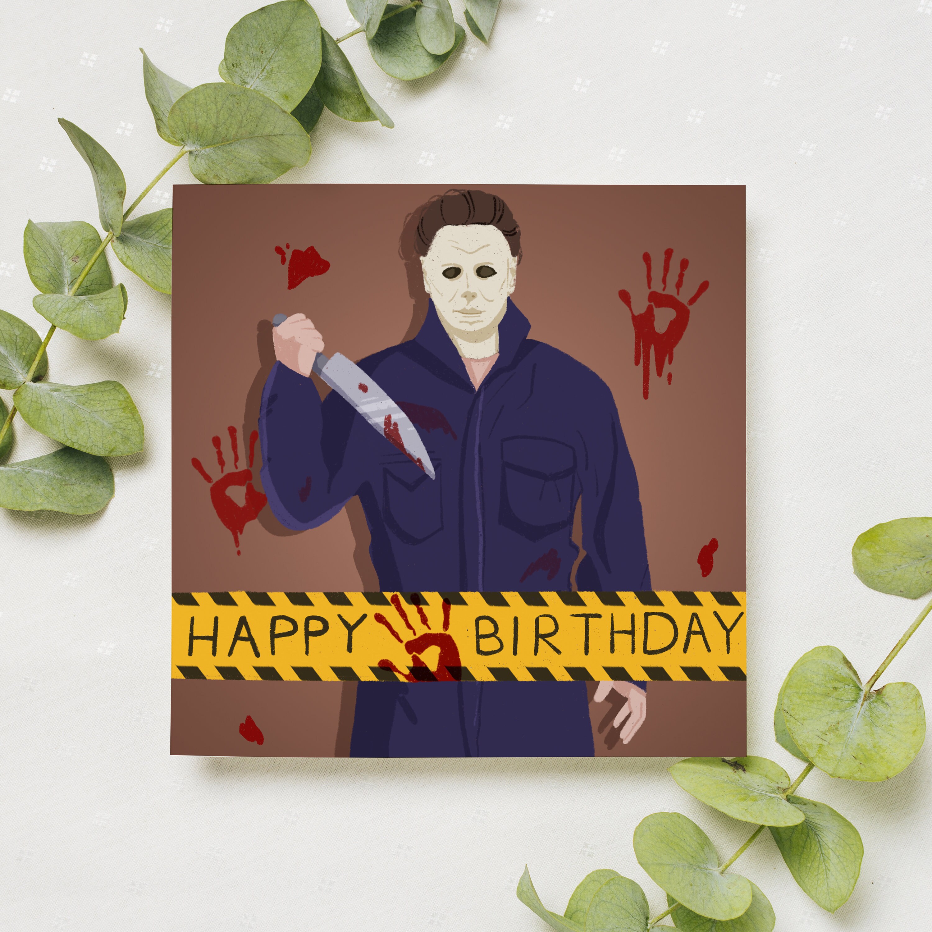 Horror Movie Birthday Card Michael Myers Halloween Kills - Etsy