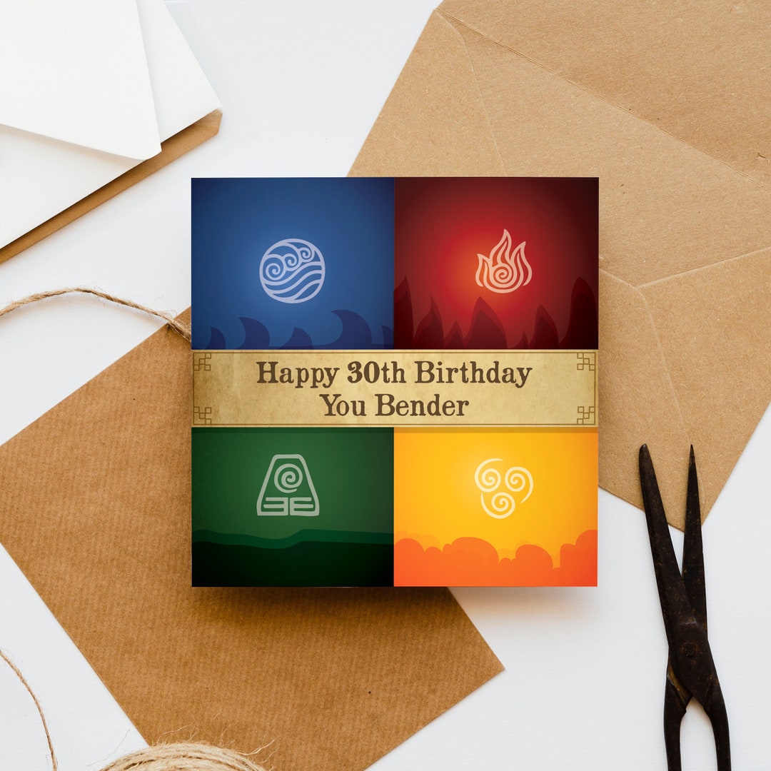 Avatar the Last Airbender Personalised Birthday Card Personalised Card ...