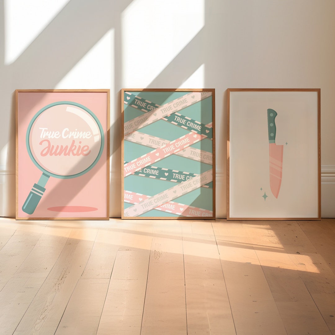 3x True Crime Fan Wall Art Posters Wall Art Home Decor - Etsy