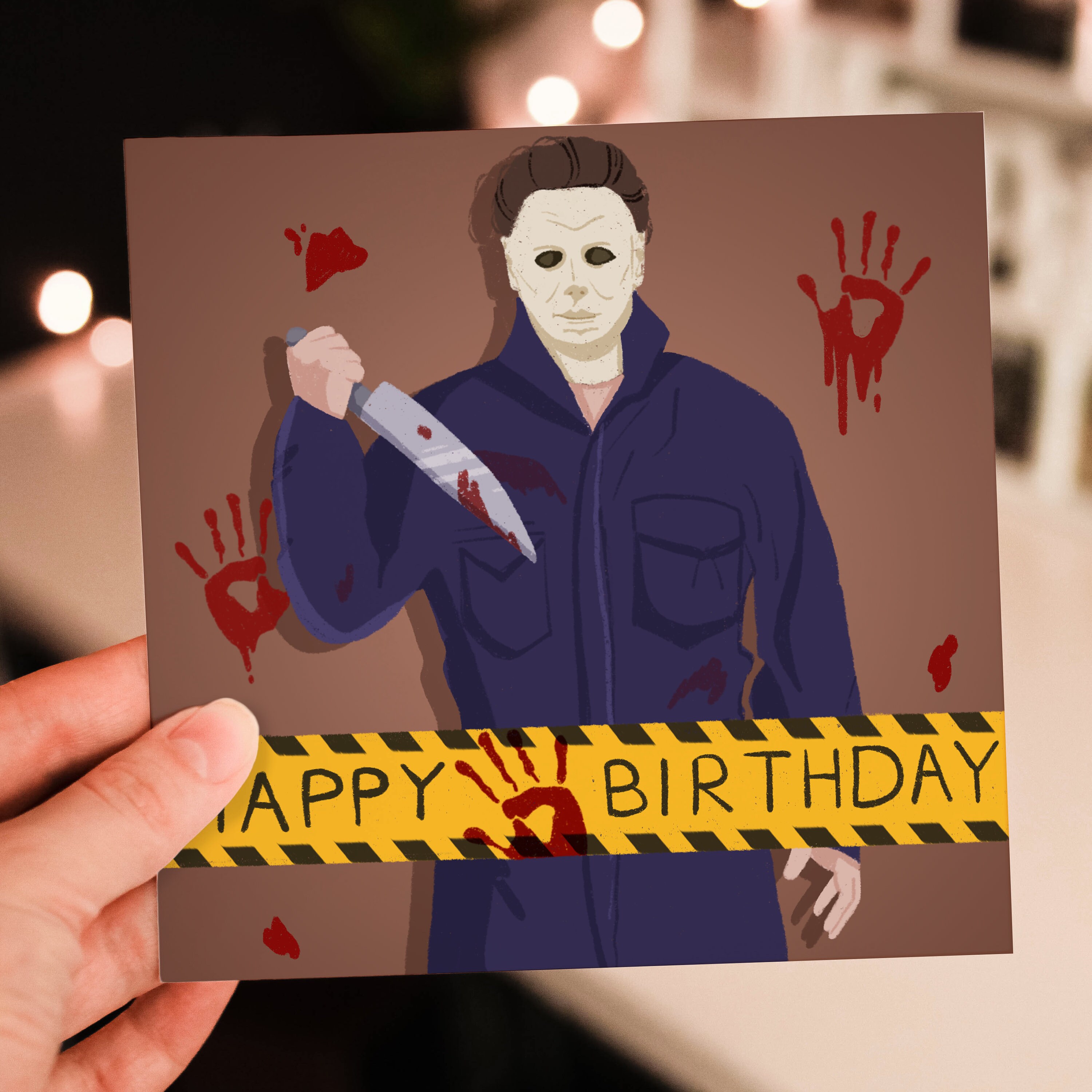 Horror Movie Birthday Card Michael Myers Halloween Kills - Etsy