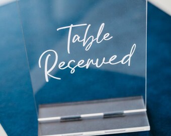 Acrylic Reserved Table Signs - Etsy