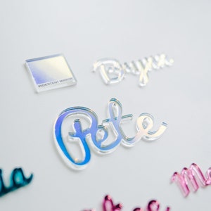 Acrylic Names Mirrored Acrylic set of 10 - Etsy