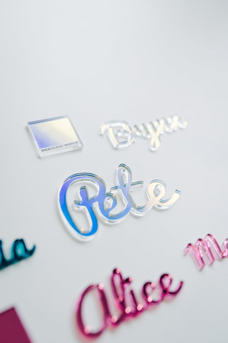 Acrylic Names Mirrored Acrylic set of 10 - Etsy
