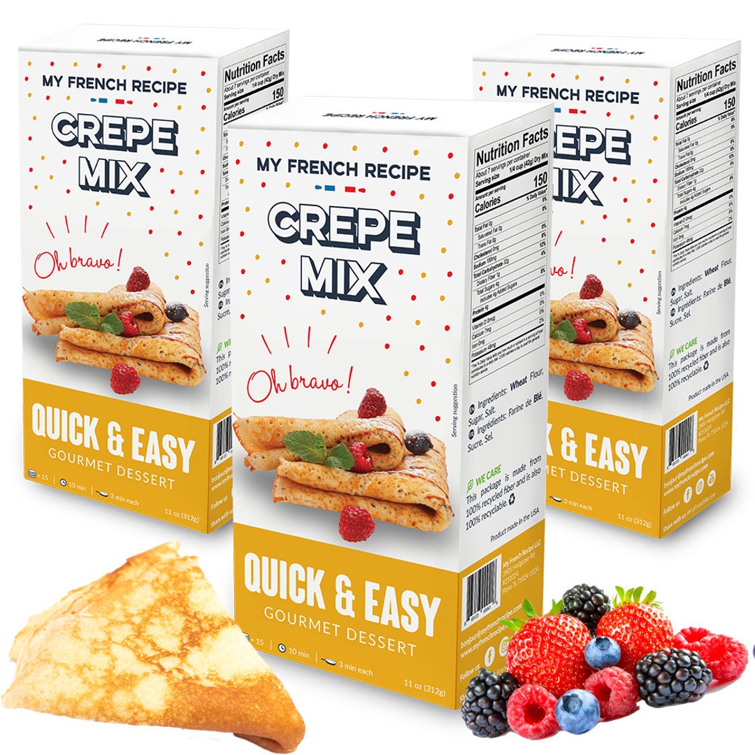 Crepes Mix, Traditional & Authentic French Mix Easy to Prepare ...