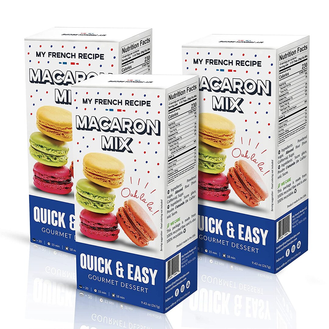 French Macaron Baking Mix Gluten Free Cake Mix for Home Made Macaron My ...