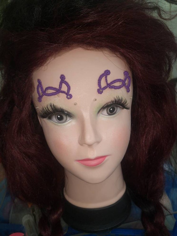 Needle Tatted Lace Horned Eyebrows for Drag Theatre - Etsy