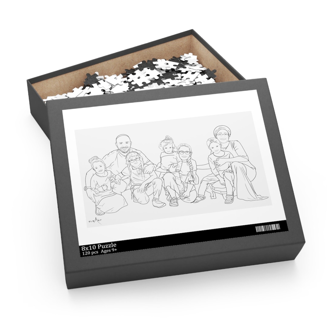 Personal Drawing Puzzle Custom One Line Drawing One Line - Etsy