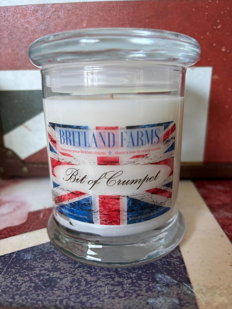 BIT OF CRUMPET A British Themed Candle With a British Charm Inside ...