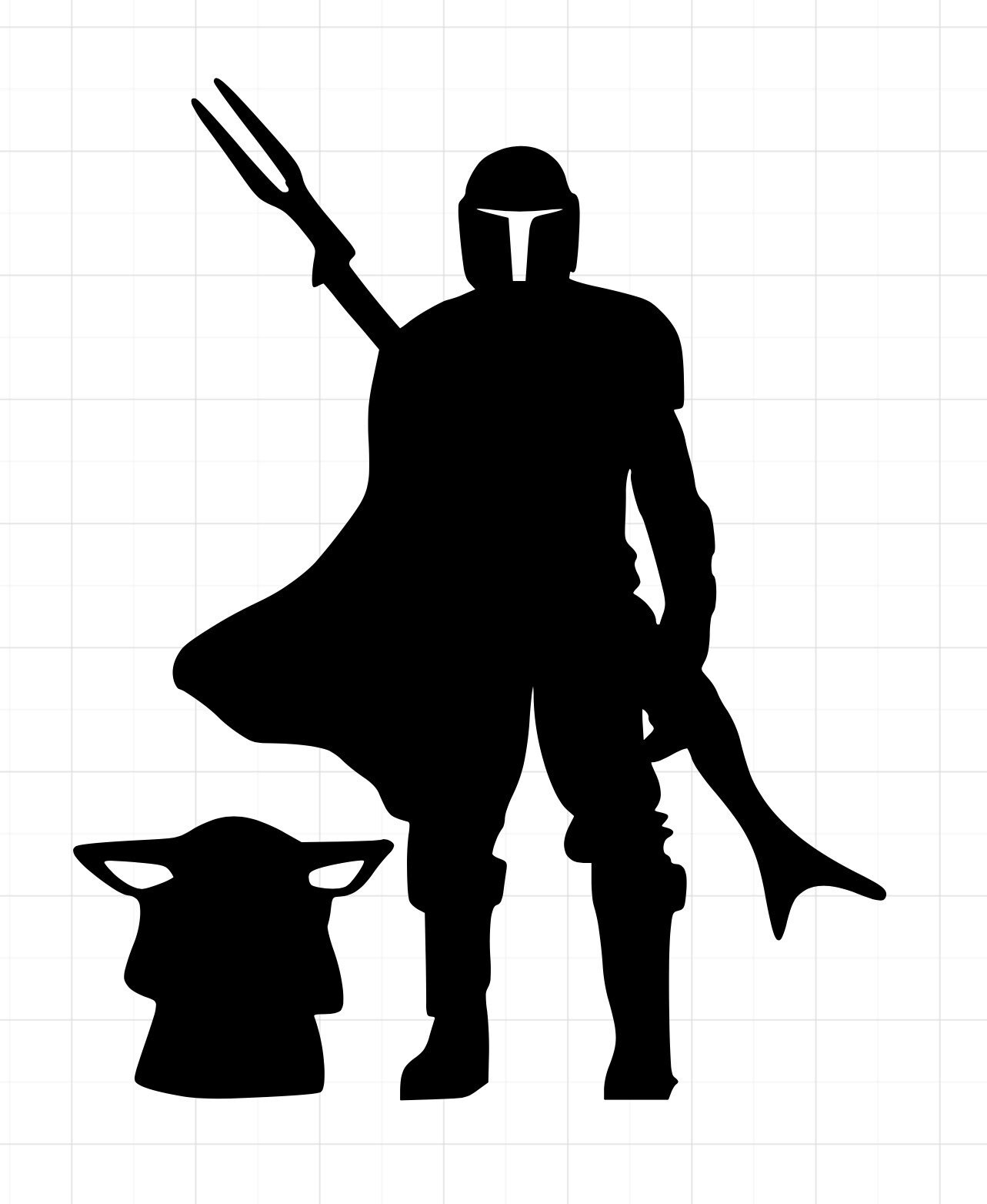 The Mandalorian and the Child Vinyl Decal Car Window Sticker | Etsy