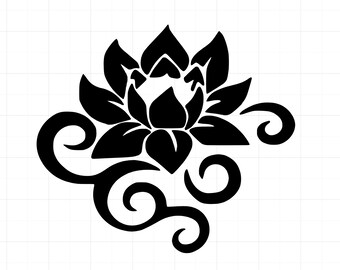 Flower Design Vinyl Decal Car Window Sticker Water Lilly Rose | Etsy