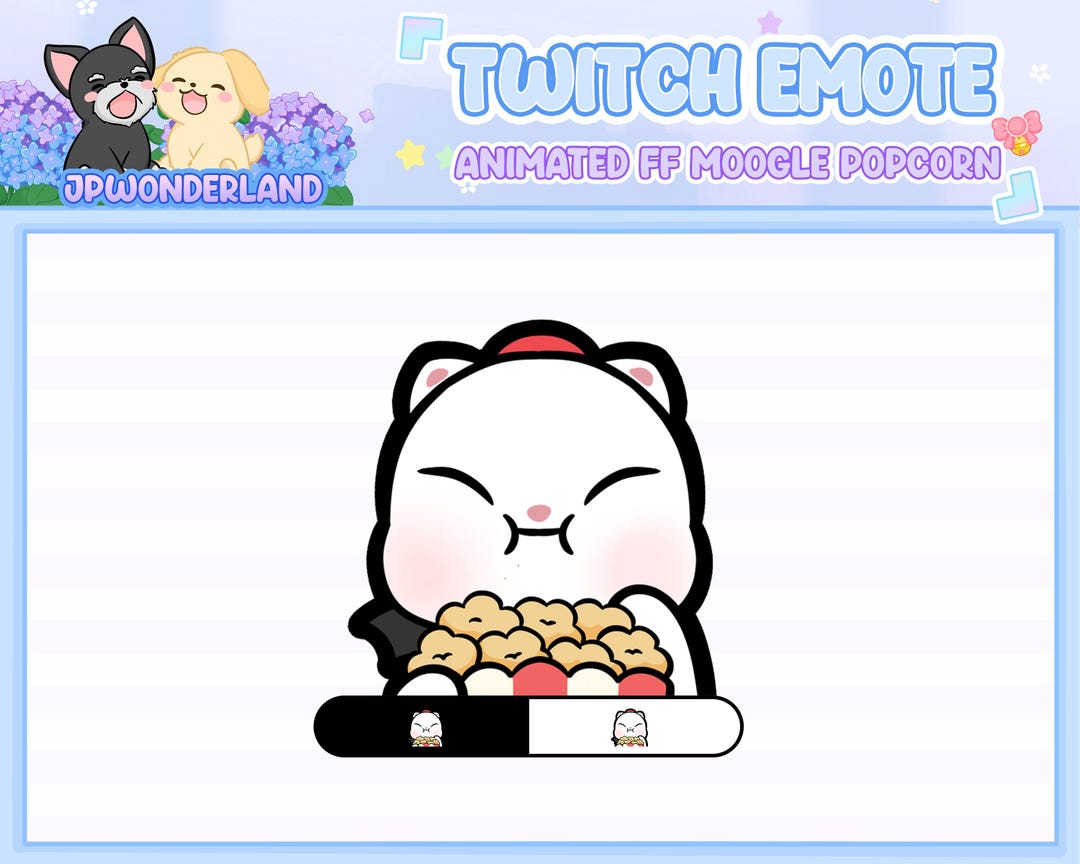 Animated FF Moogle Twitch Emote - Moogle Popcorn / Twitch Overlay ...