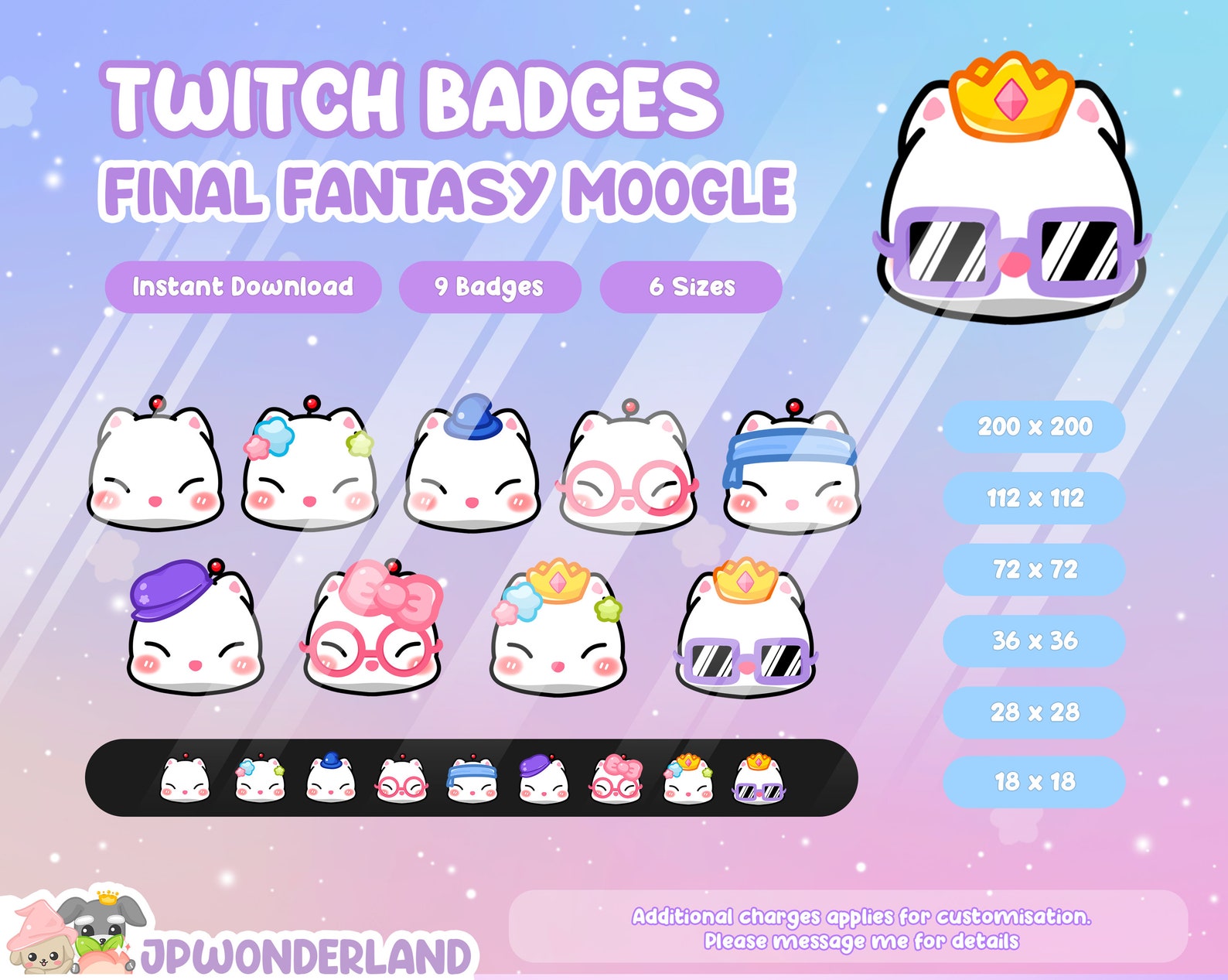 FF Moogle Twitch Badges / Emotes / Stream Badges / Discord Emotes - Etsy