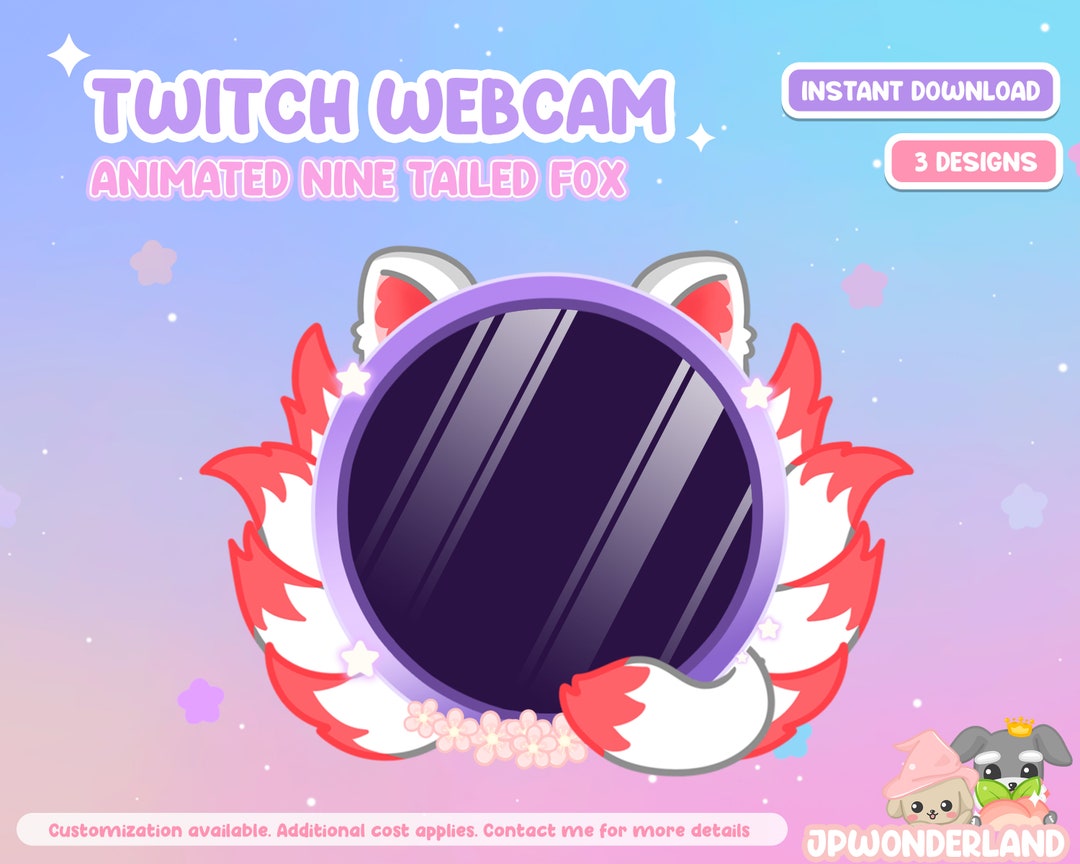 Animated Nine Tailed Fox / Kumiho / Gumiho Twitch Webcam for Streamlabs ...