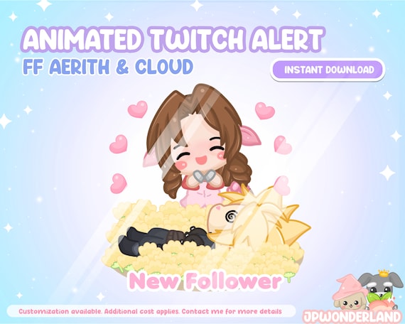 Animated Twitch New Follower Alert FF7 Cloud & Aerith/ FF7 - Etsy Australia