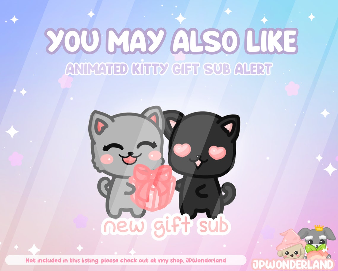 Animated Cat Twitch Alert Resub / Stream Alert / Kawaii - Etsy