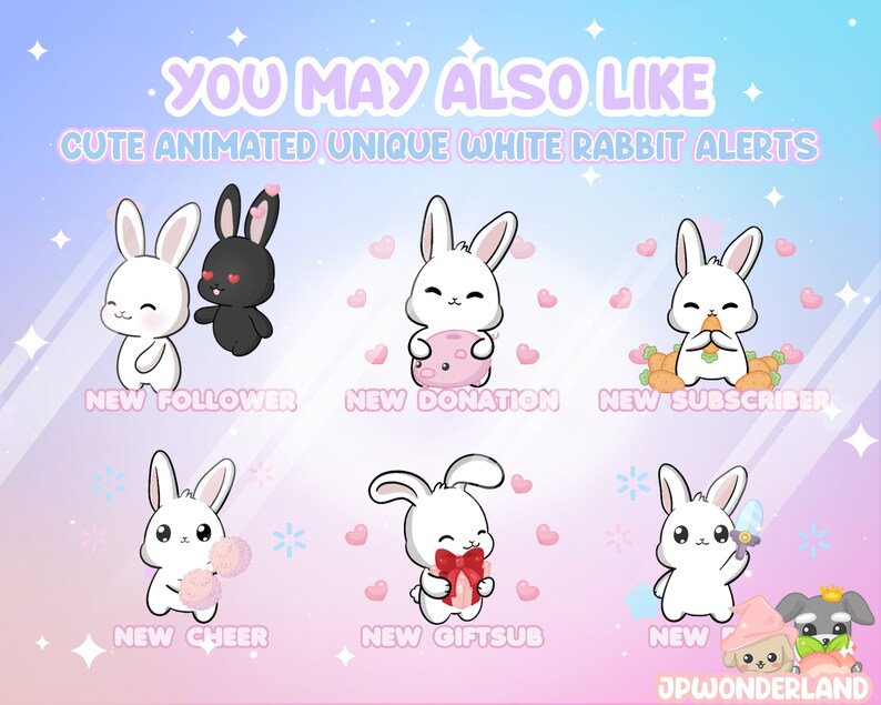 Animated Rabbit/bunny Twitch Alert - Gift Sub - Etsy