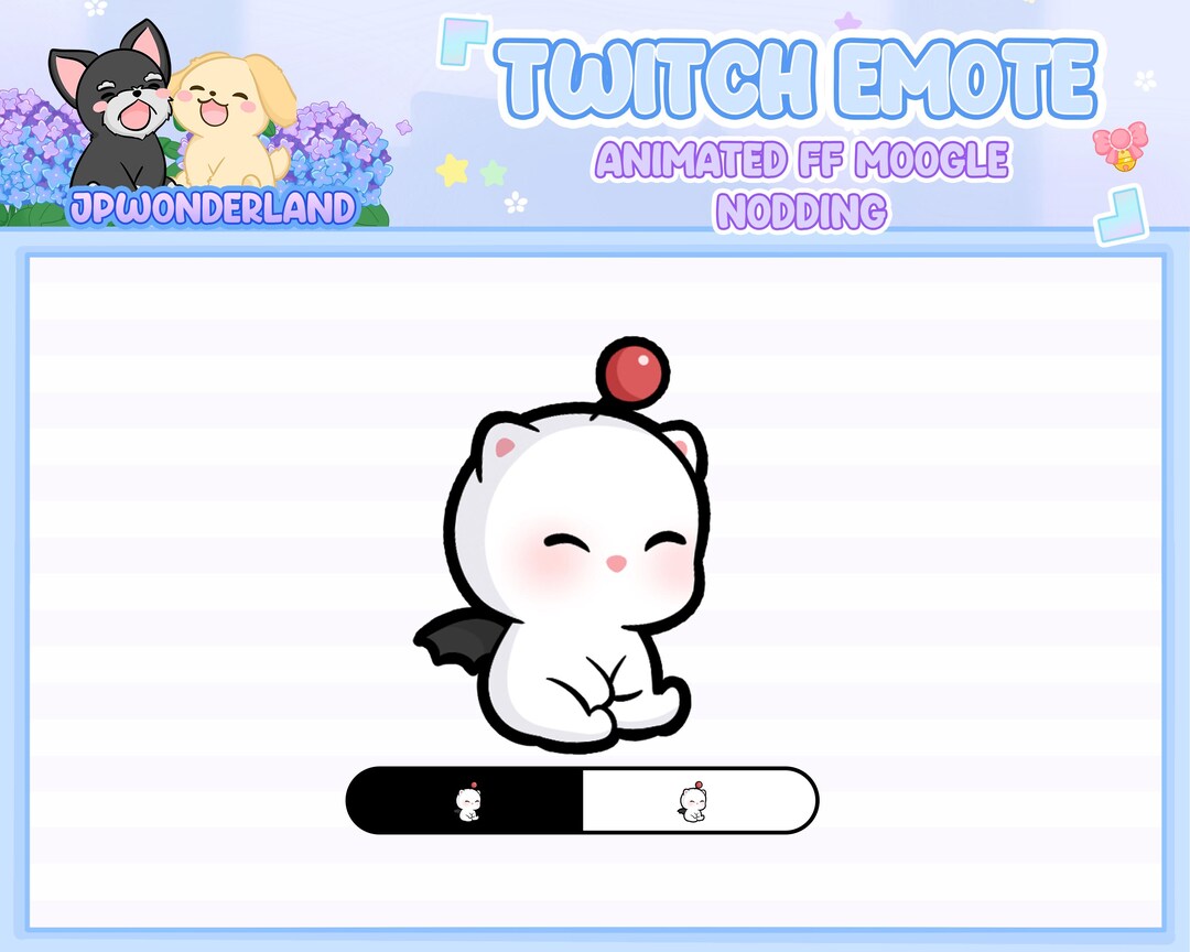 Animated FF Moogle Twitch Emote - Moogle Nodding / Twitch Overlay ...