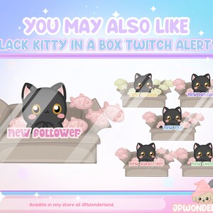Animated White Cat Twitch Overlay Alerts (total 6) - Etsy